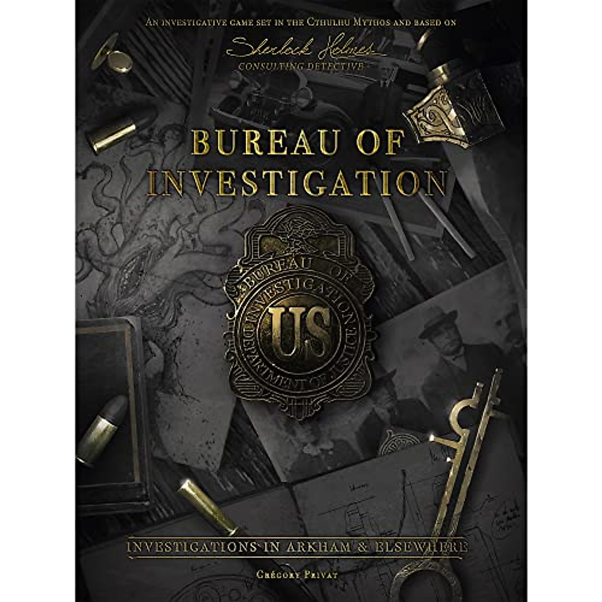 Bureau of Investigation: Investigations in Arkham & Elsewhere Board Game, Cooperative Mystery Game for Kids & Adults, Ages 14+, 1-8 Players, 120-240 Minute Playtime, Made by Space Cowboys