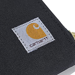 Carhartt Casual Canvas Wallets for Women, Nylon Duck Lay-Flat Clutch (Black), One Size