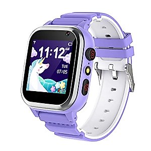 ROMONLON Kids Smart Watch Girls Boys - Smart Watch for Kids Watches Ages 4-12 Years with 16 Learning Games Alarm Clock Music Player Calculator Recorder Flashlight Children Toys Gifts