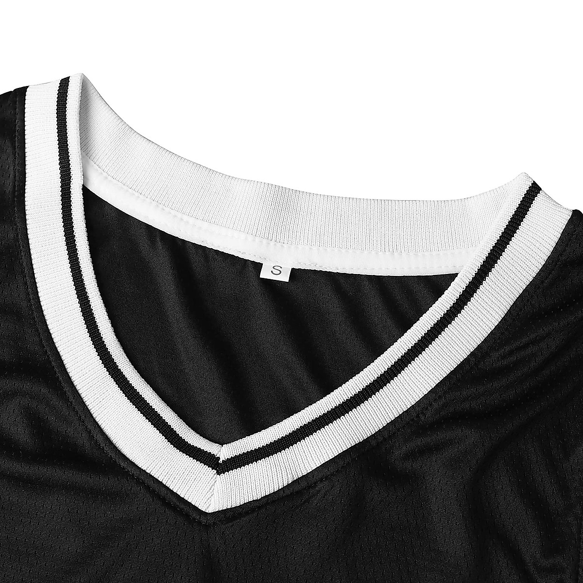 Blank Basketball Jersey Men's Mesh Athletic Practice Sports Shirts 90S Hip Hop Jersey (Black, Small)