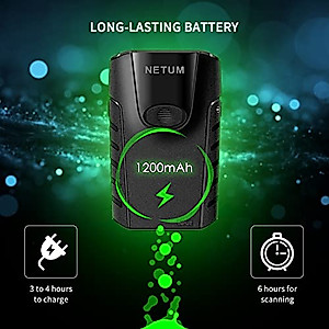 NETUM Bluetooth 2D Barcode Scanner, 3-in-1 Small Portable QR Bar Code Reader Automatic Wireless Gun Scan Back Clip Work with Tablet iOS Android Windows MacOS for Warehouse Inventory POS - E800