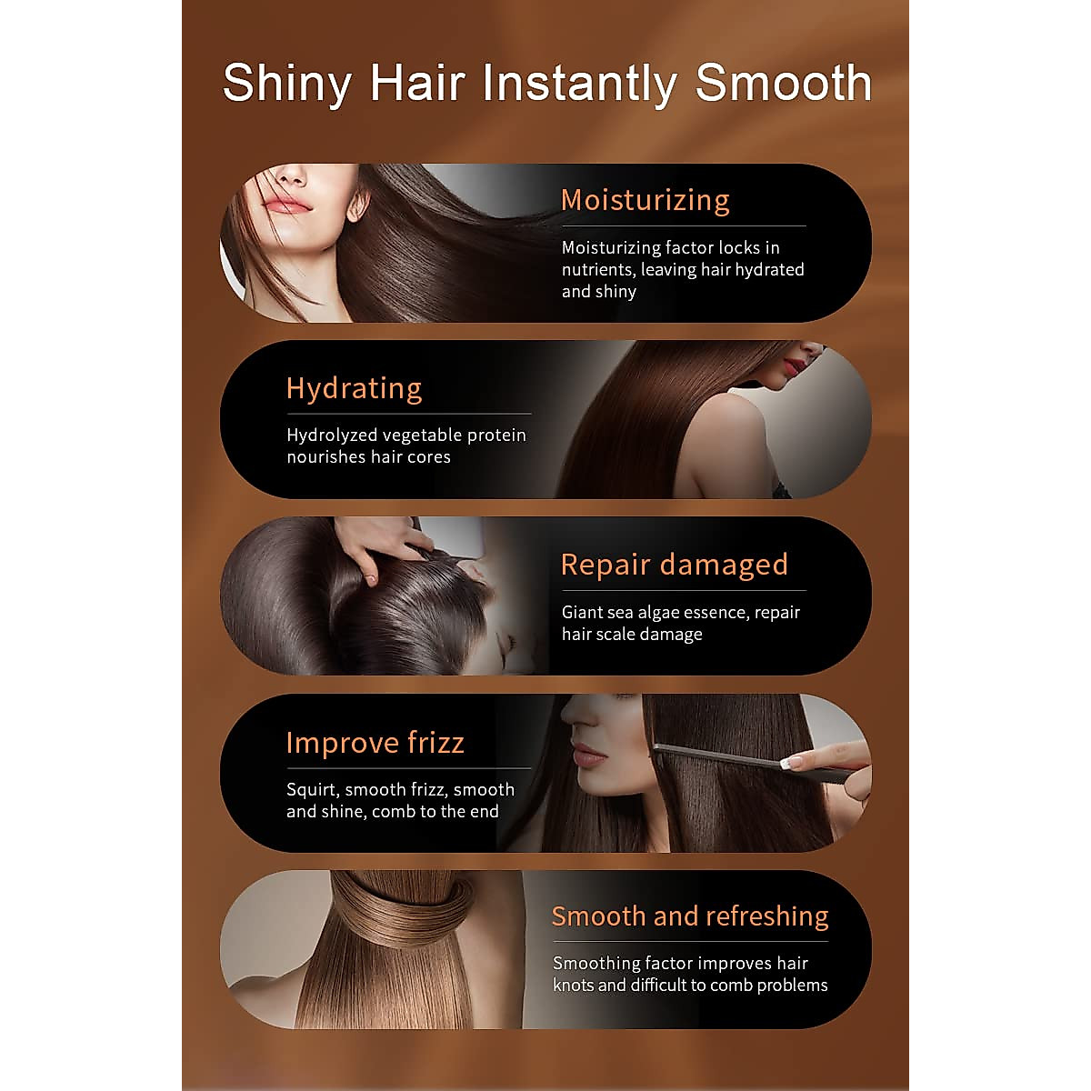 Diamond Edge Marula Oil Volume Nourish Leave-In Detangler Spray Hair | Detangle, Heat Protection | Smoothes Frizzy Hair | Adults & Children Suitable for all types.