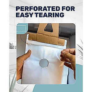 Skywin 1000 Door Hanger Bags 6 x 12 inches - Clear Door Hanger Bags Protects Flyers, Brochures, Notices, Printed Materials - Waterproof and Secure Door Knob Hanger for Outdoor Use (1000)