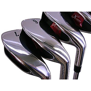 Extreme X5 Wide Sole iBRID Iron Set Senior Men's Complete 8-Piece Iron Set (4-SW) Right Handed Senior Flex A Flex Club with Premium Men's Arthritic Grip