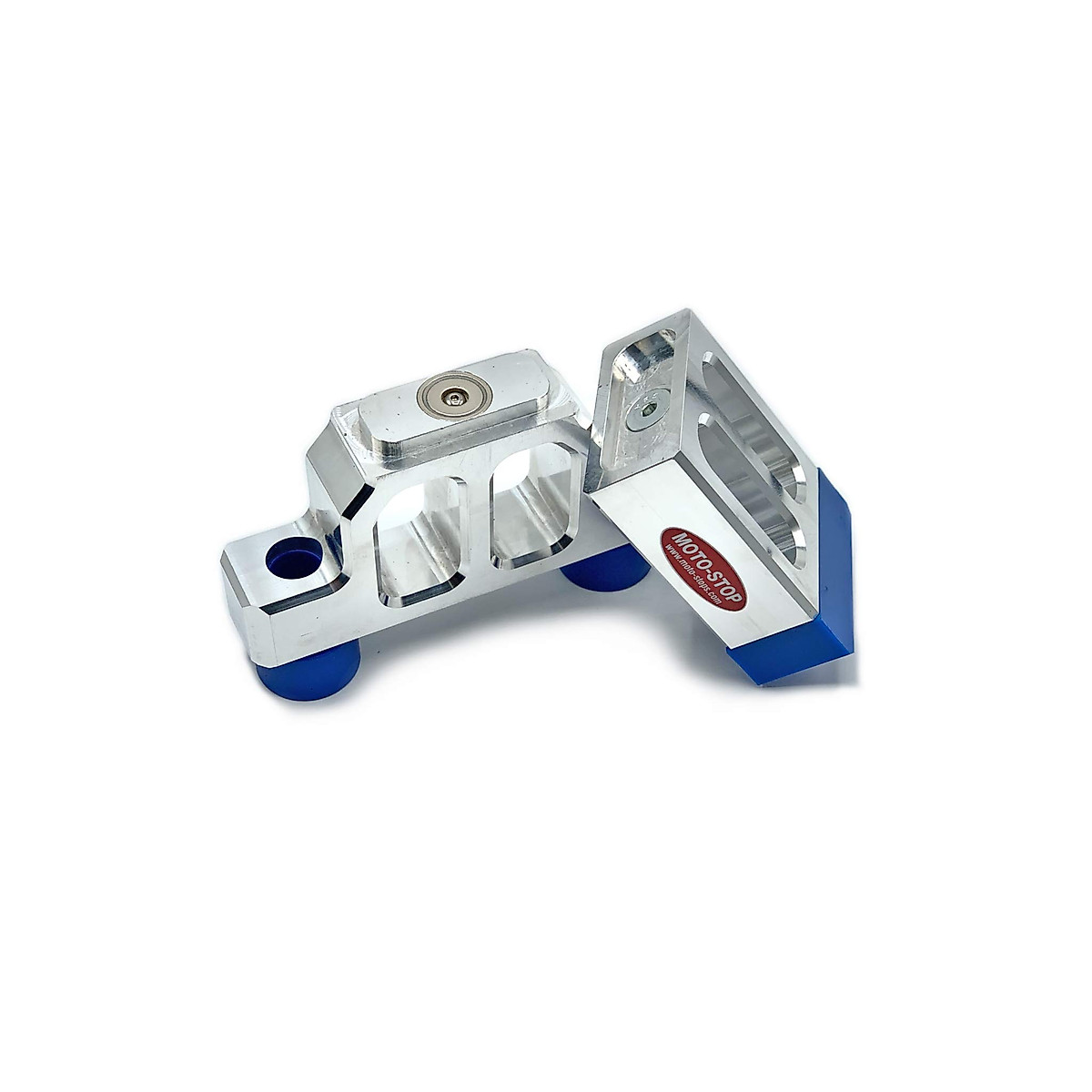 MOTO-STOP transom saver 4 13/16" Trim Rod Spacing skeleton - 2 piece. For motors with 2 trim rods, kit includes steering clips and a canvas bag.