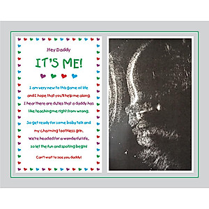 Poetry Gifts Hey Daddy It's Me, Father to be, Custom 8x10 Inch Personalized Print Add Ultrasound Photo