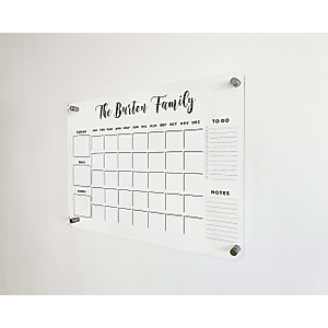 Large Personalized Acrylic Wall Calendar - Personalized Calendar 2024, Dry Erase Calendar Family Calendar Calendar (24" x 36", Colorful Package)