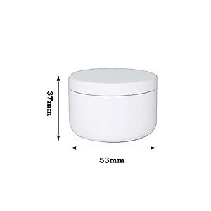 20 Pack 50ml Round White Metal Aluminum Cans Tin Empty Candle Tins Storage Container for DIY Candles Cosmetic Crafts Spice Tea Gift