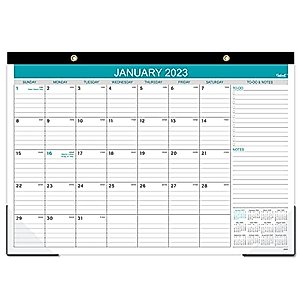 2023 Desk Calendar- 12 Monthly Desk/Wall Calendar, January 2023- December 2023, 12'' X 17'', Desk Calendar 2023 with Large Ruled Blocks for Planning and Organizing for Home or Office