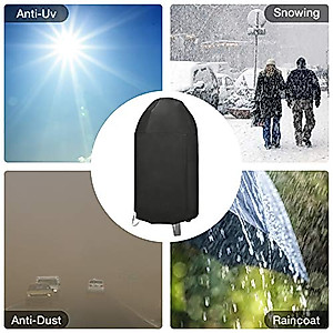 Stanbroil Premium Cover for 22" Smokey Mountain Cooker, Round Smoker Grill Cover Replaces Weber Part # 7201 and 99915, Black