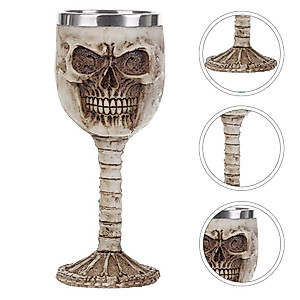 VOSAREA Halloween Skull Wine Goblet Cup Vintage Wine Glass Drinking Cup Water Mug Toasting Cup Kitchen Accessories