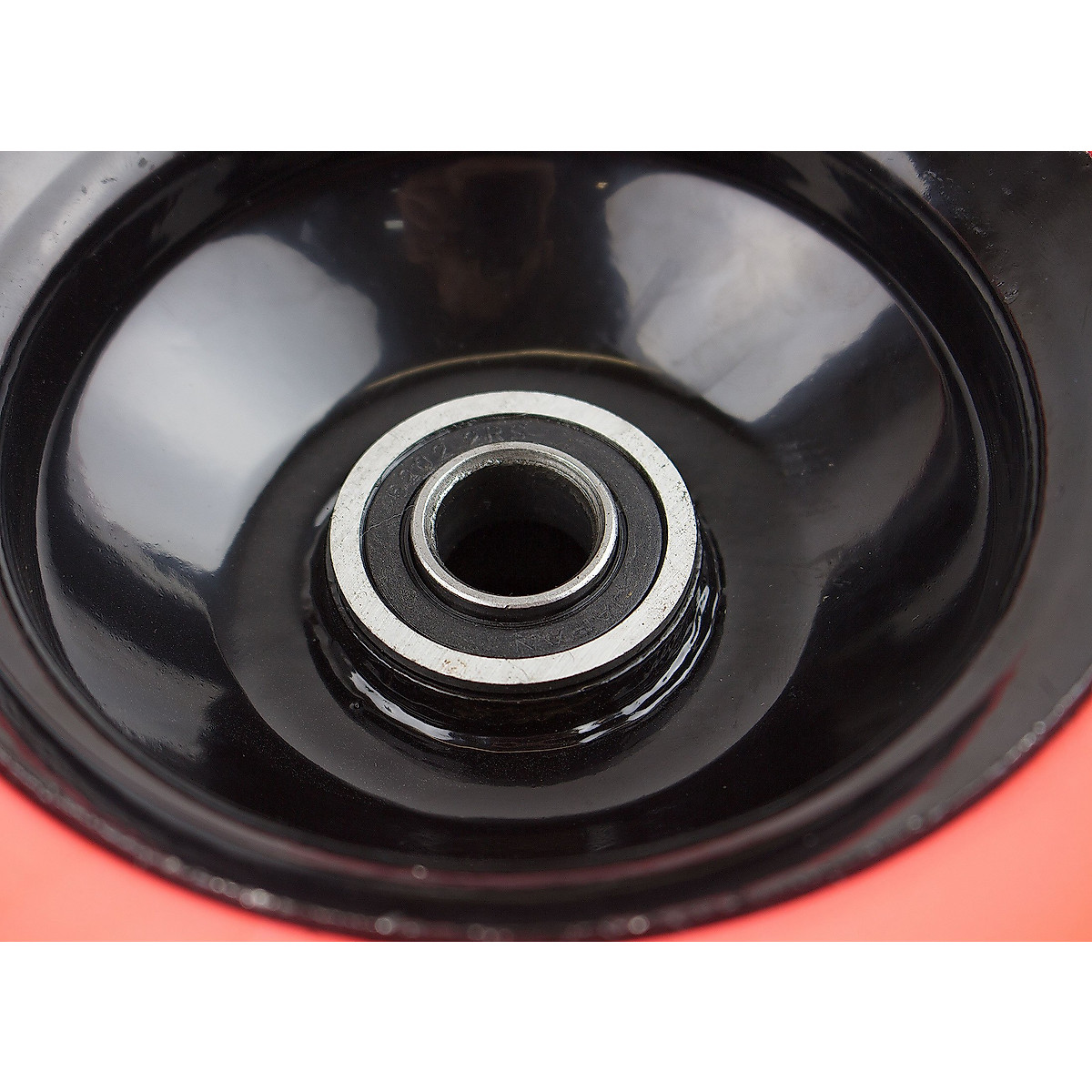 NK WFFOR10 Heavy Duty Solid Rubber Flat Free Tubeless Hand Truck/Utility Tire Wheel, 4.10/3.50-4" Tire