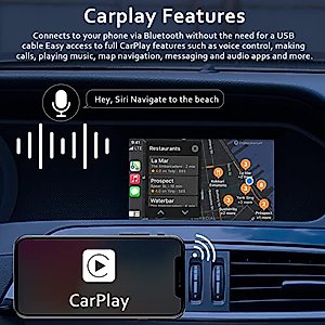 CARABC 2.0 Wireless Carplay Fit for Apple Carplay&Android Auto, Fit for Mercedes Benz A/B/C/E/CLA/GLA/GLK/ML/SLD with NTG4.5 System - Bluetooth, Mirror Link, Siri Voice, USB, DVR and Camera Input Etc