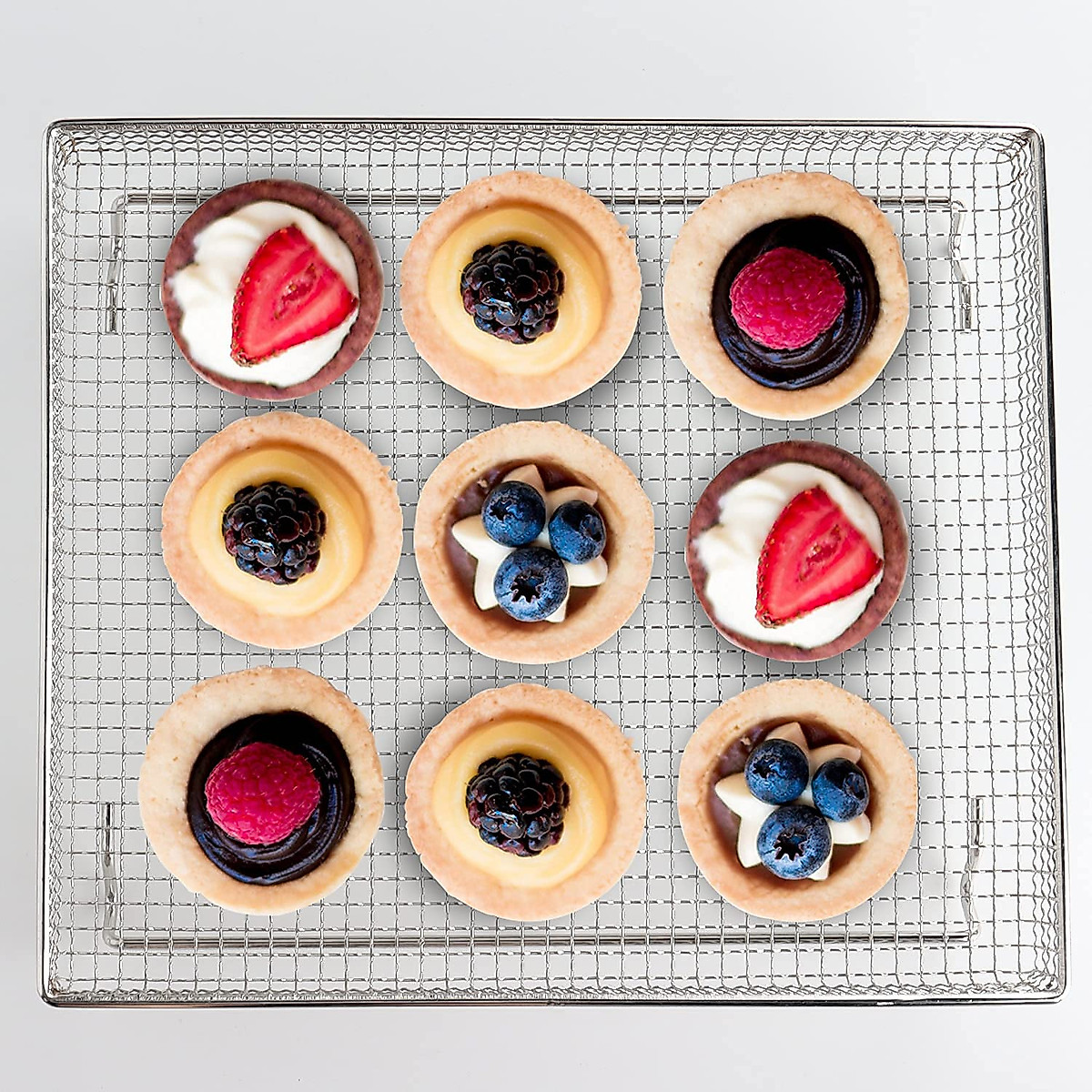 Air Fryer Basket, Compatible for Cuisinart TOA-60 Serie/TOA-65 Air Fryer, 304 Food-Grade Stainless Steel Wire Rack, Cooking and Baking for Convection Toaster Oven