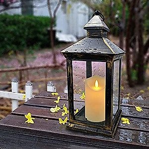 Flickering Flameless Candles Battery Operated Candles Waterproof Outdoor Candles Votives LED Candles Pack of 7 (D:3.25" x H:4" 5" 6") With Remote Cycling 24 Hours Timer Plastic Candles Battery Candles