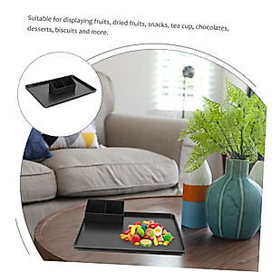 Zerodeko 2 Sets tea tray tea bag serving tray tea condiment organizer tea bag bin sugar packets storage tea serving tray salad plates tea packets holder desk tray plastic breakfast Shenzhen