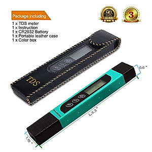 TDS Meter Water Quality Tester,HASFINE Digital Conductivity Meter 3 in 1 TDS,EC and Temperature Meter, Accuracy Testing Pen 0-9999 PPM Meter for Drinking Water, Aquariums,Pool and More