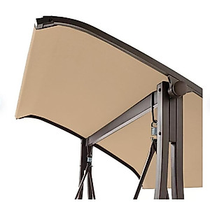 Garden Winds Custom Fit Replacement Canopy Top Cover Compatible with The Member's Mark 990307562, GCM00433B Homewood Wicker Swing - Upgraded Performance RipLock 500 Fabric