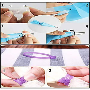 Aleeza Cake Wonders Get FROSTED! Piping Bags and Tips Set – 100 pcs Cake Decorating Kit with 40 Frosting Bags, 48 Icing Tips and Design Chart. Pastry, Cookie, Cupcake and Cake Decorating Supplies