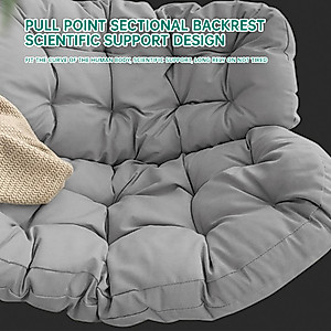 Big Comfy Rocking Chair Outdoor,Front Porch Furniture/Indoor/Backyard/Living Room/Bedroom Lounge Chair,Reading Chairs for Adults/Rattan/Egg Chair