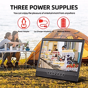 othoig 14inch Portable TV,Small tv with Antenna,HDMI,USB,AV Slot and Digital ATSC Tuner,Rechargeable Battery Operated,12 Volt car Cable/AC for Kitchen RV car Camping(US 2023)