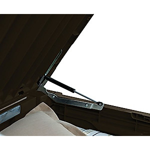 Keter Brightwood 120 Gallon Outdoor Resin Garden Patio Storage Furniture Deck Box