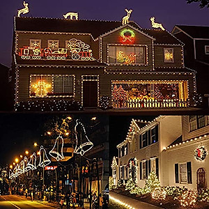 LED Rope Lights Outdoor Warm White - Waterproof 50ft SURNIE Cuttable 3000K Soft Lighting Indoor 110V Plug Connectable Flexible Thick Clear Tube for Bedroom Outside Garden Deck Patio Camping Decor