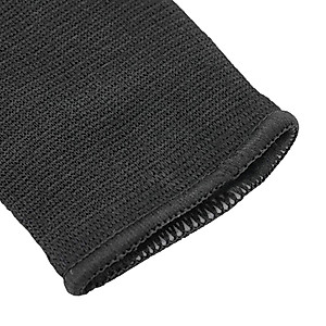 Luwint Kids Hand Wrap - Knitted Palm Sleeve Wrist Brace Hand Protection Support for 8-14 Years, 1 Pair Black