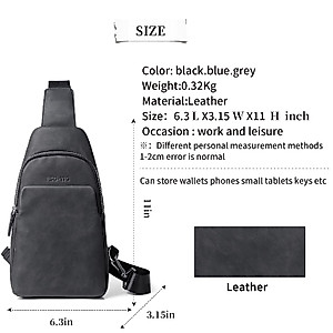 FSD.WG sling Backpack for Men Chest Bag Crossbody Shoulder Bags Travel Bag Purse for Men with Water Resistant