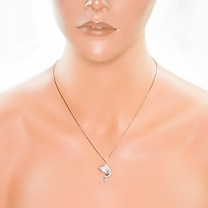 Honolulu Jewelry Company Sterling Silver Ancient Egyptian Queen Nefertiti Necklace Pendant with 18" Box Chain