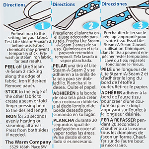 Warm Company Lite Steam-A-Seam 2 Double Stick Fusible Web: 1/2x20 Yds