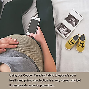 Faraday Fabric Faraday Cage Military Grade Conductive Material for Fabric Protection EMP & Signal Blocking from Cellular Signal, WiFi, Bluetooth, GPS, Shields RF Signals 43"X43" (1.1Meter)