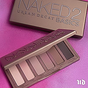 URBAN DECAY Naked2 Basics Eyeshadow Palette, 6 Taupe & Brown Matte Neutral Shades - Ultra-Blendable, Rich Colors with Velvety Texture - Makeup Set Includes Mirror & Full-Size Pans - Great for Travel
