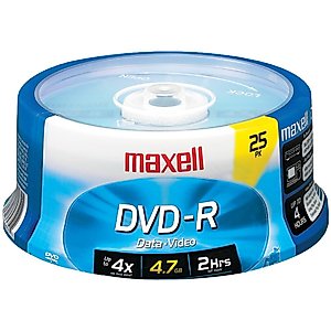 Maxell 639011 Dvd+r Spindle 4.7 Gb 25 Count