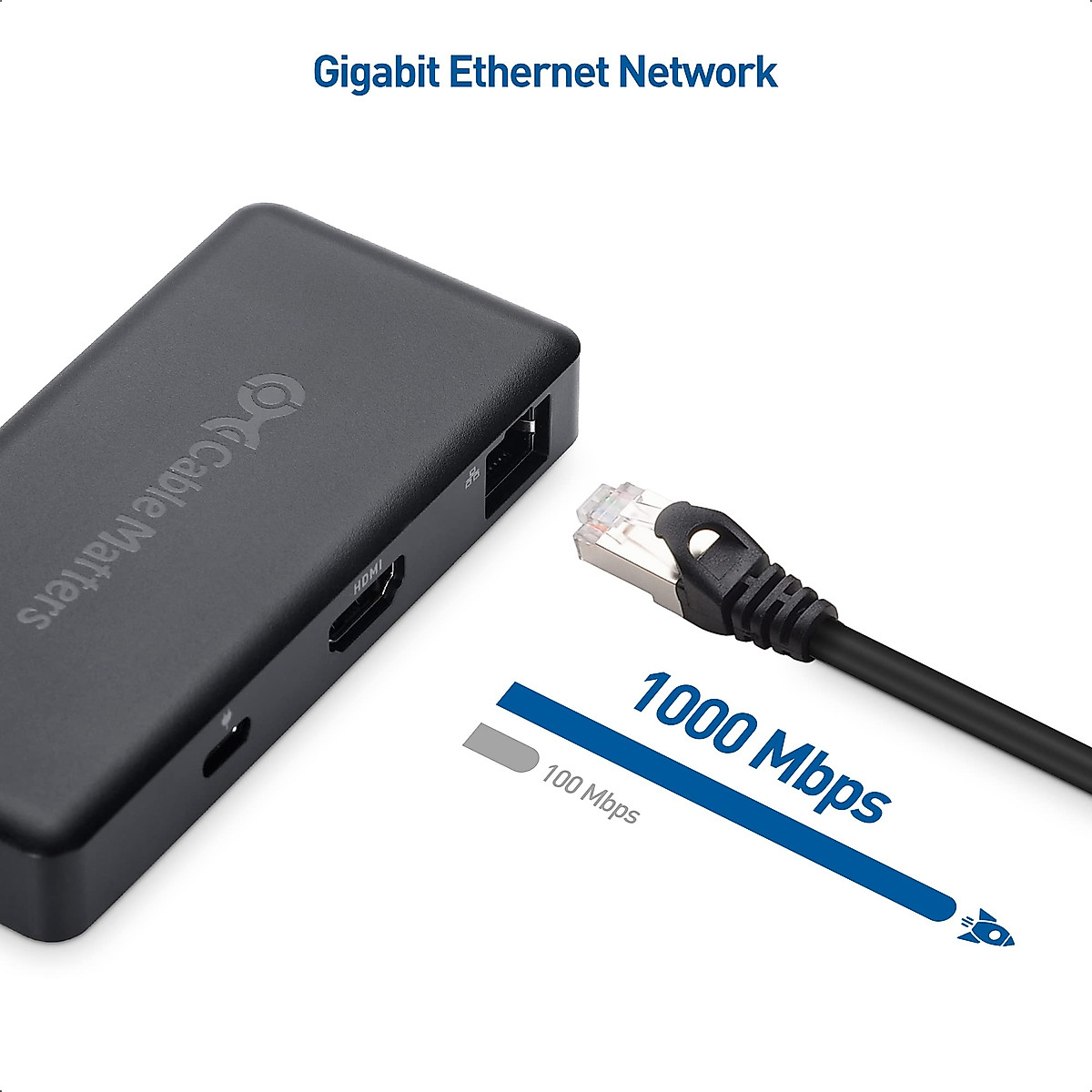 Cable Matters [Works with Chromebook Certified] 4K@60Hz USB C Hub HDMI, USB-C Multiport Adapter with HDMI, 2X USB 3.0, Gigabit Ethernet, and 86W PD