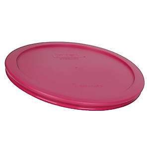 Pyrex 7402-PC 7-Cup Fuchsia Pink Plastic Food Storage Lid, Made in USA - 4 Pack