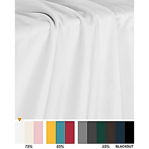 ZHAOFENG White Velvet Curtains 84 inches with Grommet, Blackout Soft Luxury Thick Sunlight Dimming Heat Insulated Privacy Protect Velour Drapes for Living and Dining Room, 2 Panels, W52 x L84 Inches