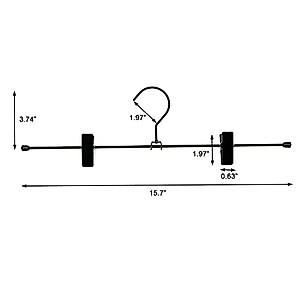 Koobay 15.7" Black Pants Clothes Hangers, 20 Packs, Skirt Hangers Black Hangers with Clips Trouser Hangers Metal Slack Hangers Clothes Hangers