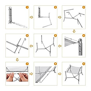 KingCamp Folding Campfire Grill Kit Camp Grill Over Fire Stainless Steel Camping Portable Grill Grate Stove Burner Outdoor Firepit with Carrying Bag for Backpack Cooking Picnic Hiking,BBQ