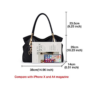 FOXLOVER Large Capacity Tote Handbags for Women, Women's Top-handle Bags Fashion Shoulder Bags Purses Minimalist design