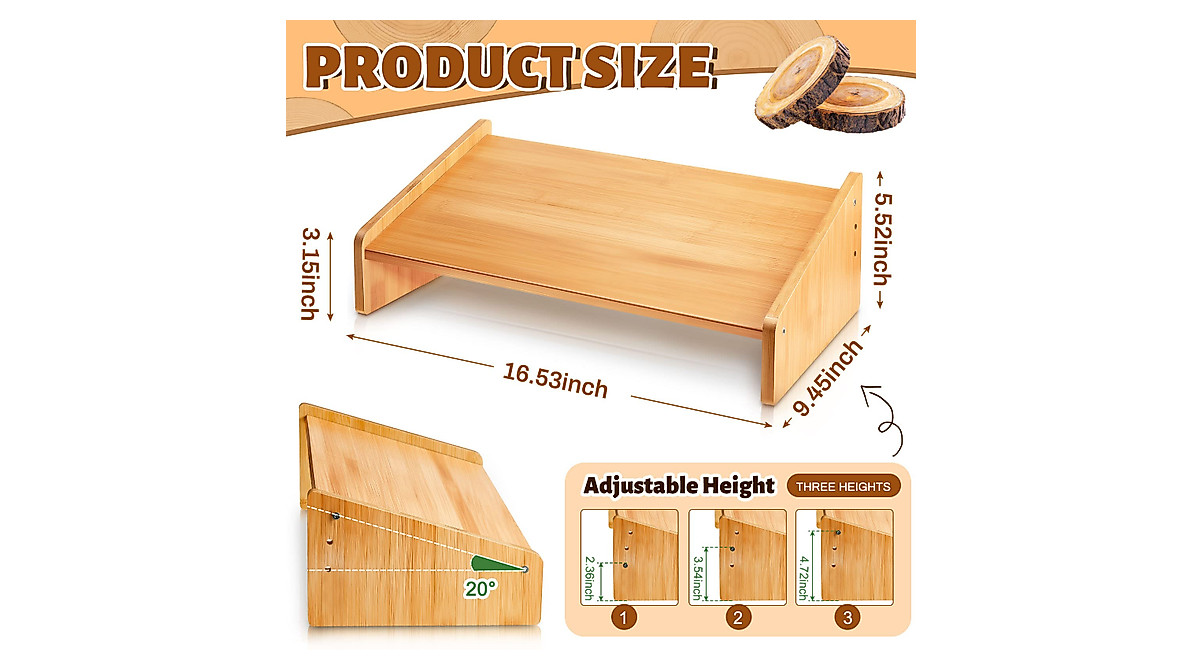 Adjustable Wooden Foot Rest for Comfortable Work