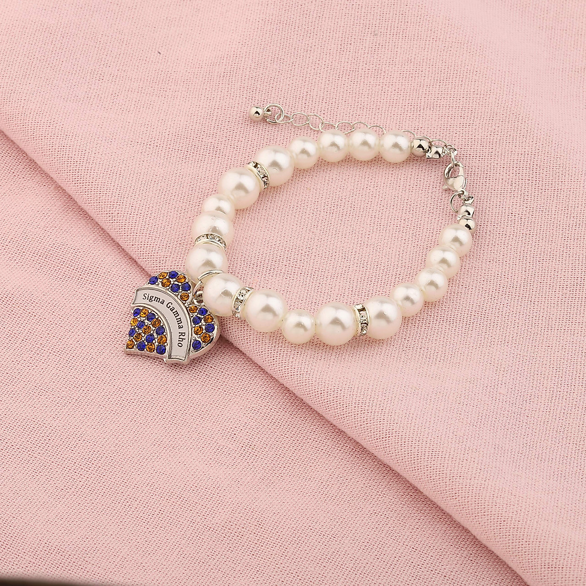 UJIMS SigmaRho Sorority Bead Bracelet SigmaRho Inspired Gift Greek Sorority Jewelry for Women (SigmaRho Sorority Bead Bracelet)