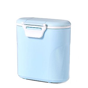 YEEHO Travel Infant Formula Dispenser Box with Scoop, Portable Baby Dry Milk Powder Food Container with Spoon Airtight Storage Easy go Parents Choice Sealed Flour Case,Blue