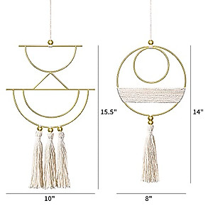 Mkono Macrame Wall Hanging Decor and Organizer Boho Hanging Shelf for Bathroom, Bedroom, Living Room