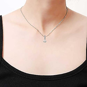 KunBead 18 inch Big Sister Little Sister Rose Gold Tone Heart I Love You Matching Charm Pendant Birthday Necklace set for 2 for Women