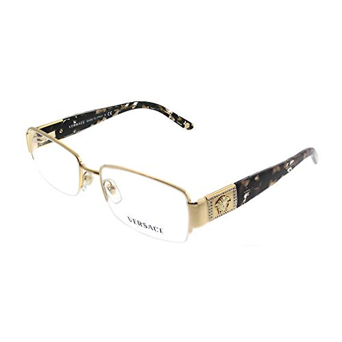 Versace VE 1175B Eyeglasses w/Gold Frame and Non- 53 mm Diameter Lenses,