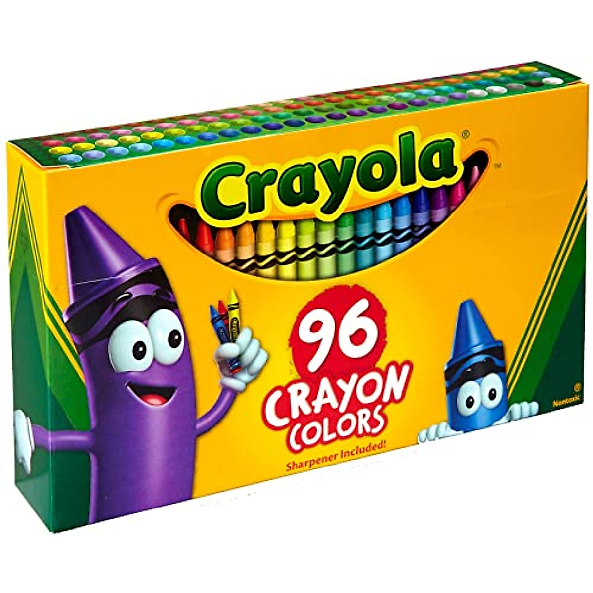 Crayola Classic Color Crayons in Flip-Top Pack with Sharpener, 96 Colors, Gift for Kids