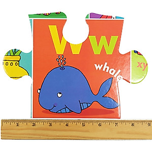 PETER PAUPER PRESS The Alphabet Jumbo Floor Puzzle - Fun and educational puzzle with upper and lowercase letters, first words and pictures. (24 Pieces) (36 inches wide x 24 inches high)