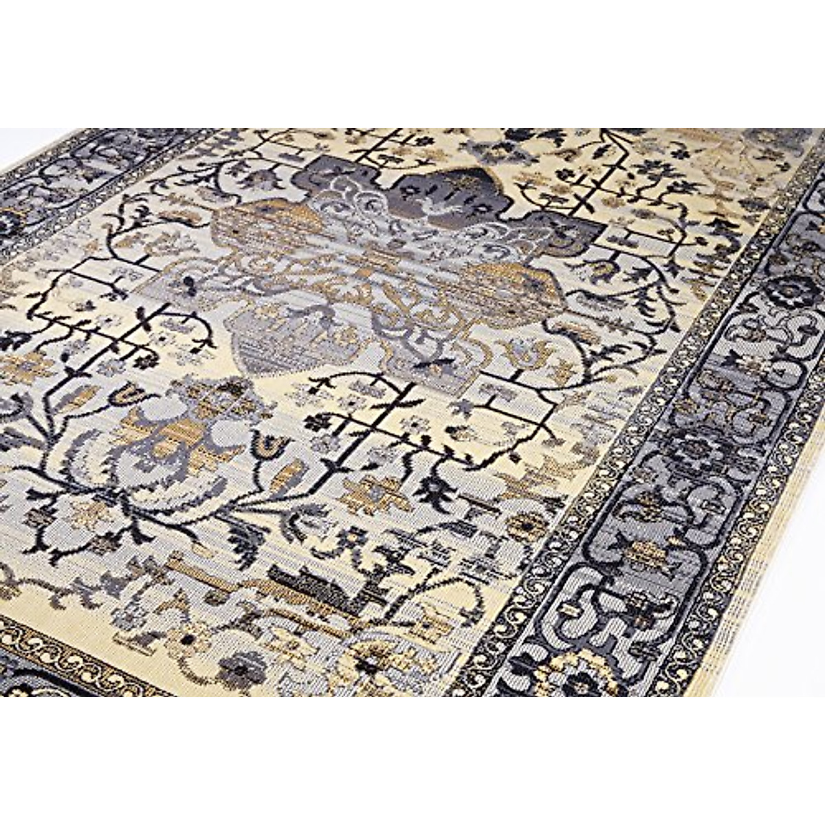 Pierre Cardin Cosmos Collection Oriental Design Area Rugs for Living Room Carpets (5' x 8', Multi (CS13D))