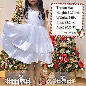 KLFFLGID Baby Girl Tulle One Shoulder Dresses Toddler Flower Girl Formal Dress for Party Wedding Bowknot Tutu Gown Size 100 (Black)